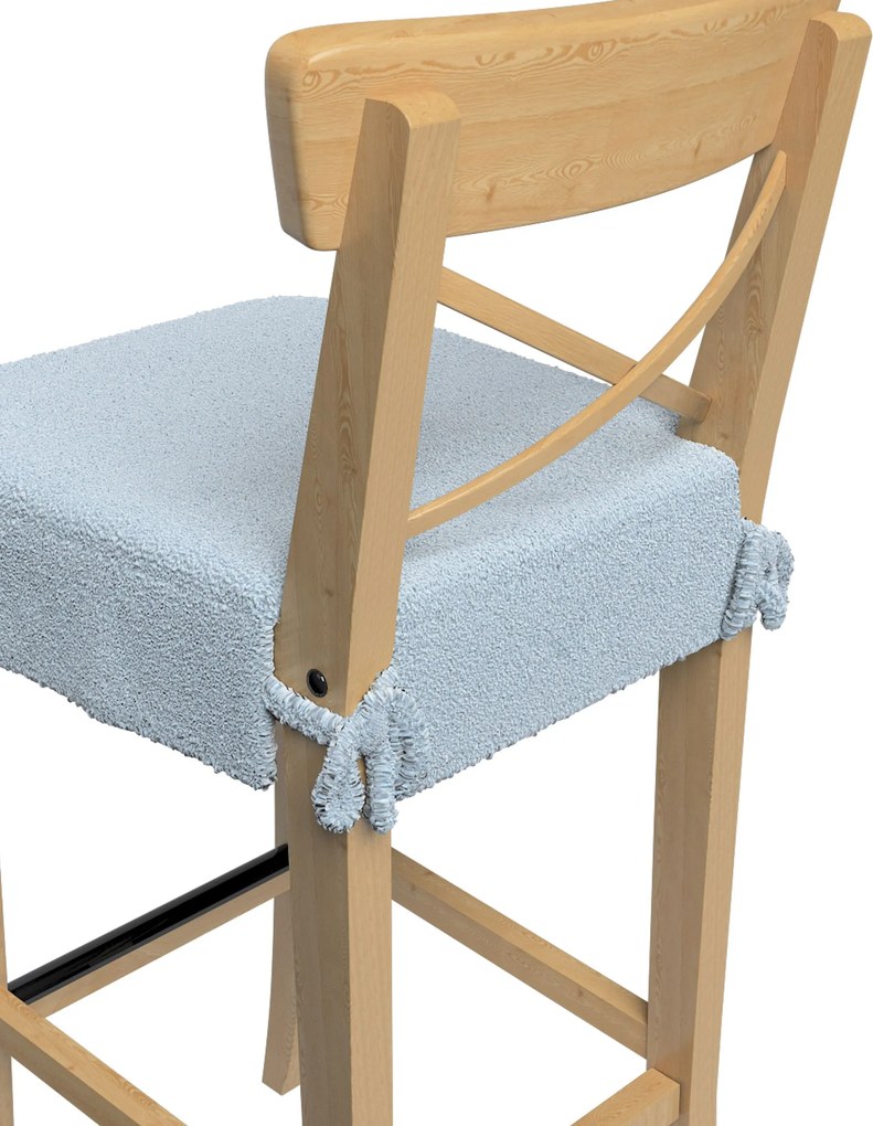 Sedák na židli IKEA Ingolf barva modrá látka pletený vzor