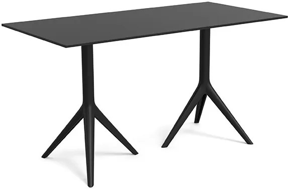 VONDOM - Stůl MARI-SOL tříramenná podnož, HPL deska, 119x69 cm