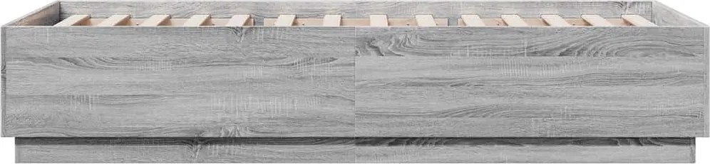 Rám postele šedý sonoma 100 x 200 cm kompozitní dřevo 3209721