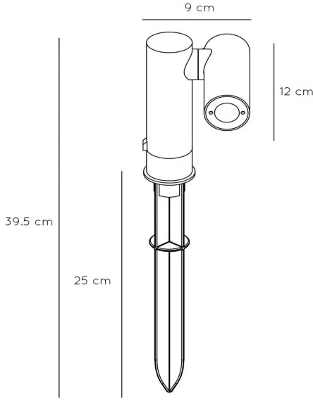 Lucide 27894/05/29 -LED Venkovní lampa TATUM LED/4,5W/230V IP65 39,5 cm antracit