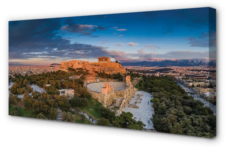 Obrazy na plátně Řecko Panorama architekturu Athens 140x70 cm
