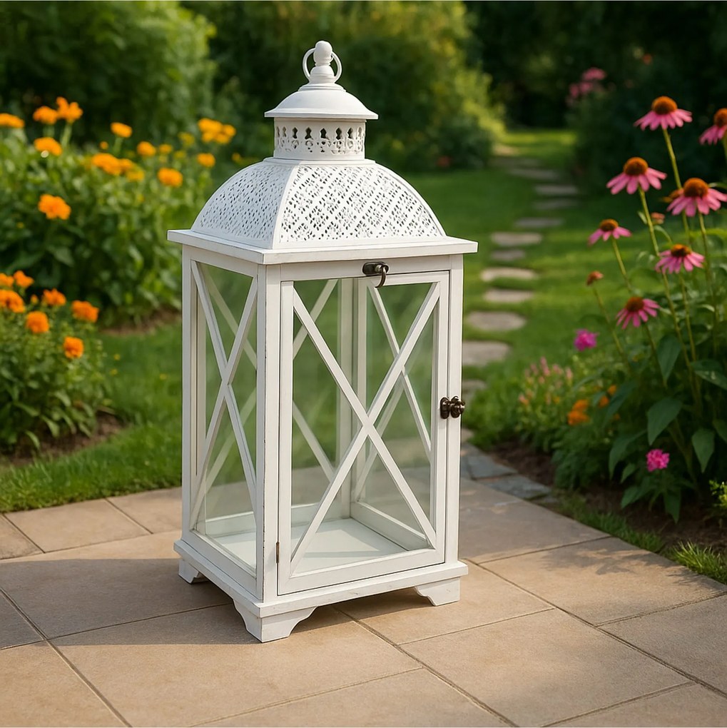 Dřevěná lucerna Morex D1143, velká, 81 cm