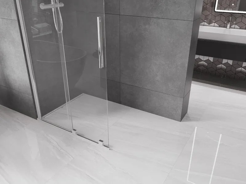Mexen Velar sprchová stěna posuvná Walk-in 70 x 200 cm, transparentní 8 mm, chrom - 871-070-000-03-01