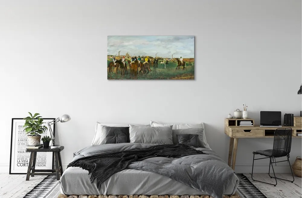 Obrazy na plátně Koně závod hon 120x60 cm