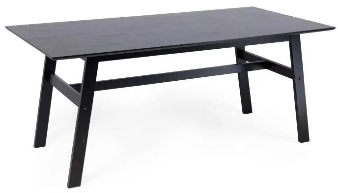 Jídelní kaučukový stůl Lingo obdélníkový černý