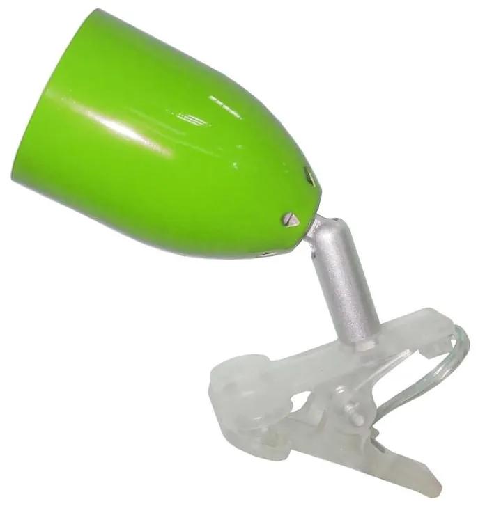 Stolní lampička CLIP LED Candellux Světle zelená