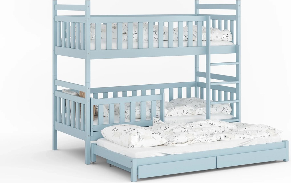 Rkids | Patrová postel Trino 90x200 Modrá