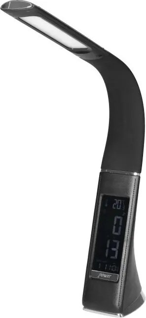 Stolní lampa s budíkem VIRONE DOLOMIT DL-12/B, 5W, 400lm, 4000K, černá