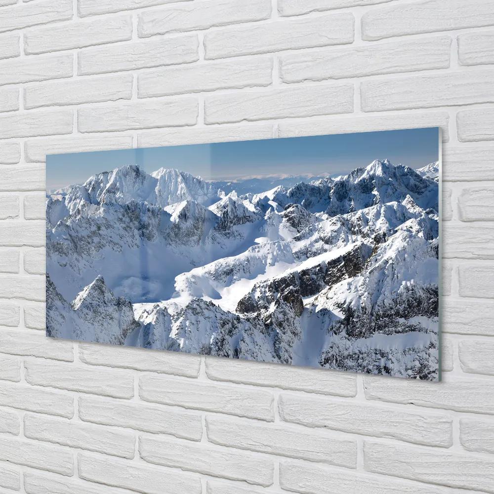 akrylový obraz horské zimní 100x50 cm