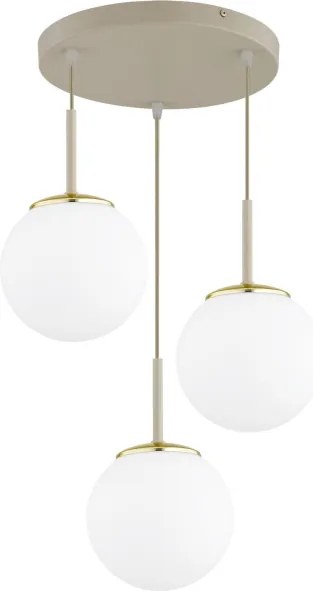 Brilagi - Lustr na lanku MILO ECRU 3xE27/60W/230V béžová/zlatá