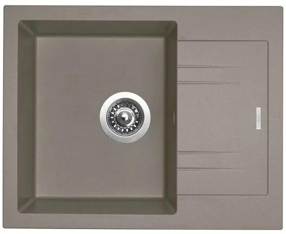 Sinks Linea 600 N Granitový dřez s odkapem oboustranné provedení, 60x48cm, SIGLI600480N54