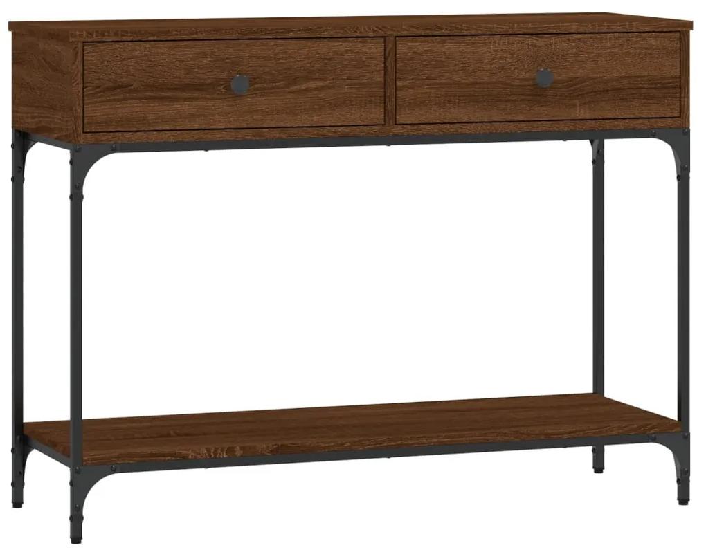 vidaXL Konzolový stolek hnědý dub 100 x 34,5 x 75 cm kompozitní dřevo