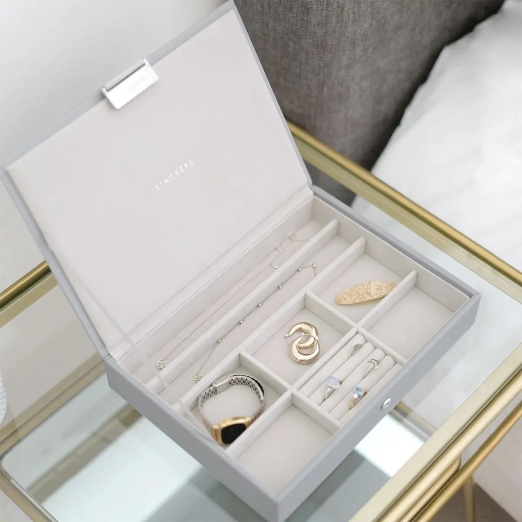 Krabička na šperky Stackers s poklicí classic šedo-růžová