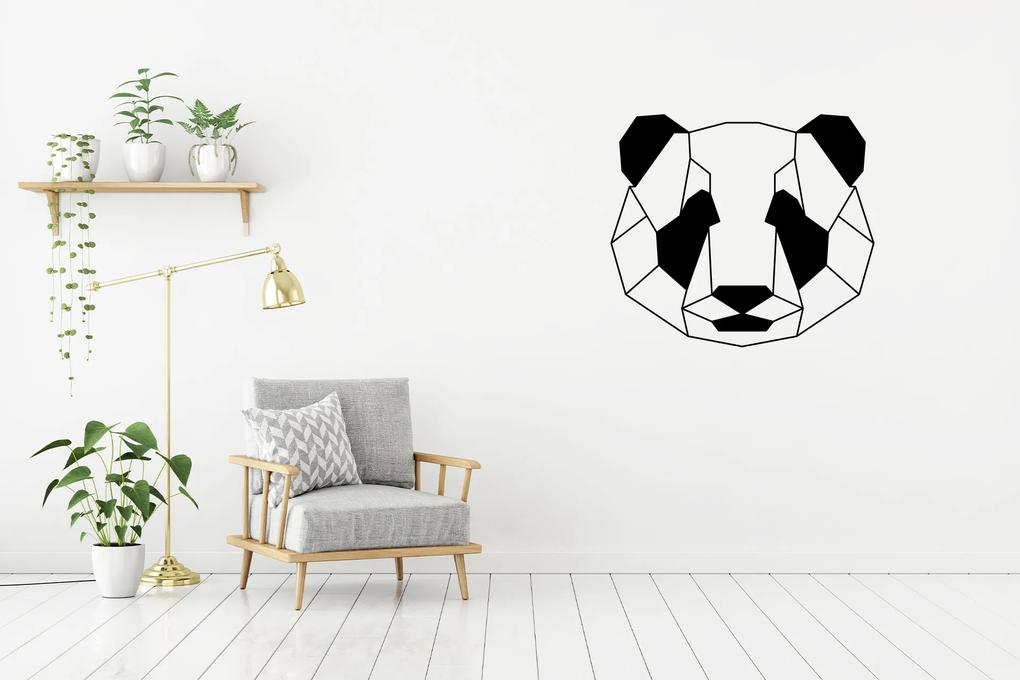 Lepy.cz Samolepka na zeď Panda - geometrická Velikost (šířka x výška): 55x48cm, Barevná varianta: Světle hnědá