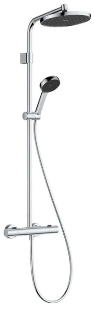 Hansgrohe Activera S - Sprchový set s termostatem, průměr 24 cm, 2 proudy, EcoSmart+, chrom 28083000
