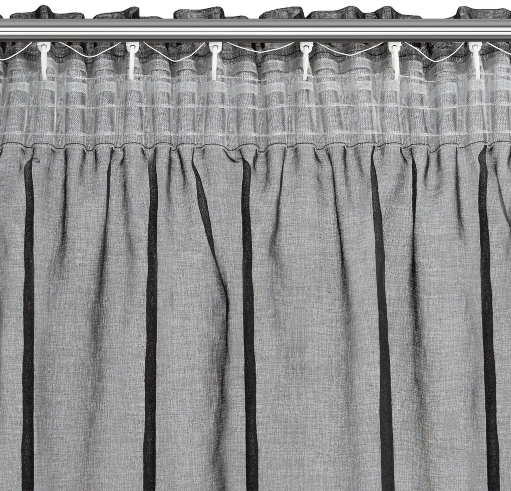 ZÁCLONA NA PÁSCE CARLI 140X250 CM ČERNÁ