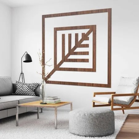 Geometrická dřevěná dekorace na zeď - Moderní design | SENTOP HDF0397-B