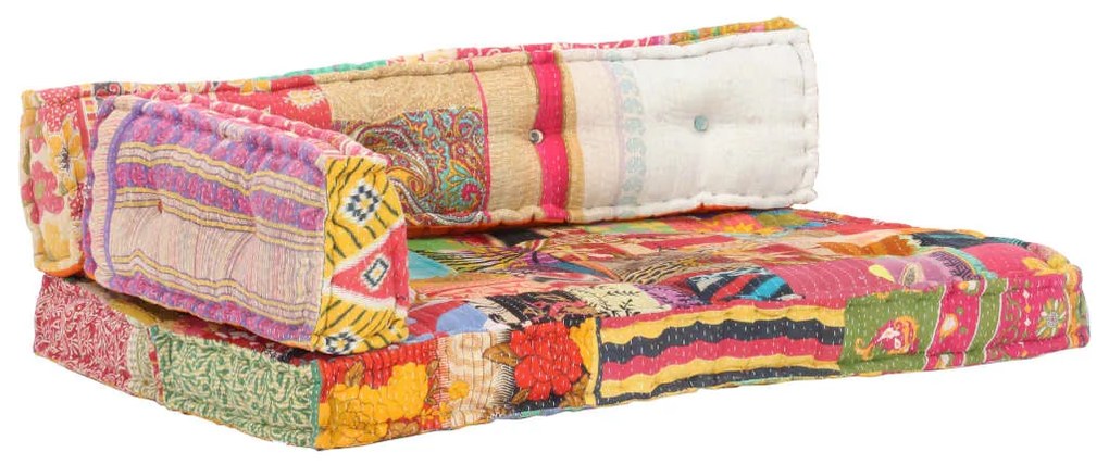 287722 vidaXL Poduška na pohovku z palet vícebarevná textil patchwork