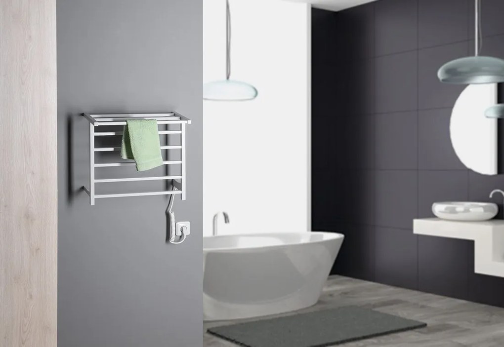 Sapho ELZOR 50 x 47 cm EB500 elektrický sušák ručníků 50 W bílá mat