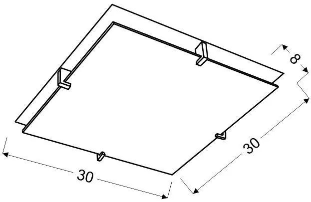 Stropní čtvercové svítidlo Fikus pro žárovku E27  - Candellux