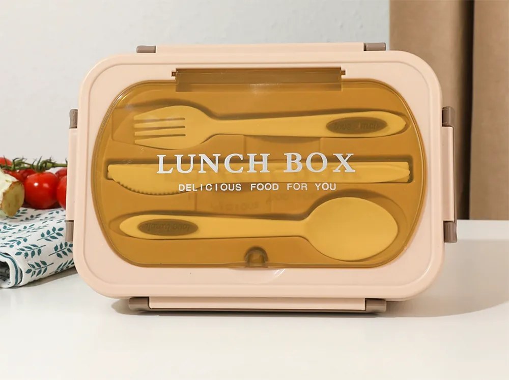 Verk Group Lunchbox snídaňový box na snídani oběd s přihrádkami příbory