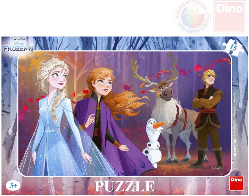 DINO Puzzle deskové 15 dílků 25x15cm Frozen II (Ledové Království) dn301320