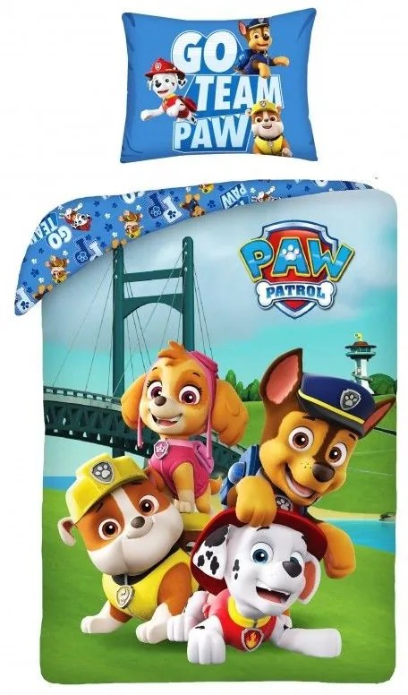 HALANTEX Povlečení Paw Patrol Team Bavlna, 140/200, 70/90 cm