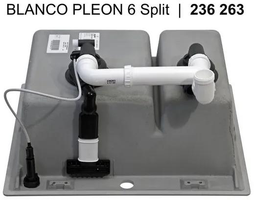 Blanco PLEON 6 Split InFino Silgranit černá s excentrem