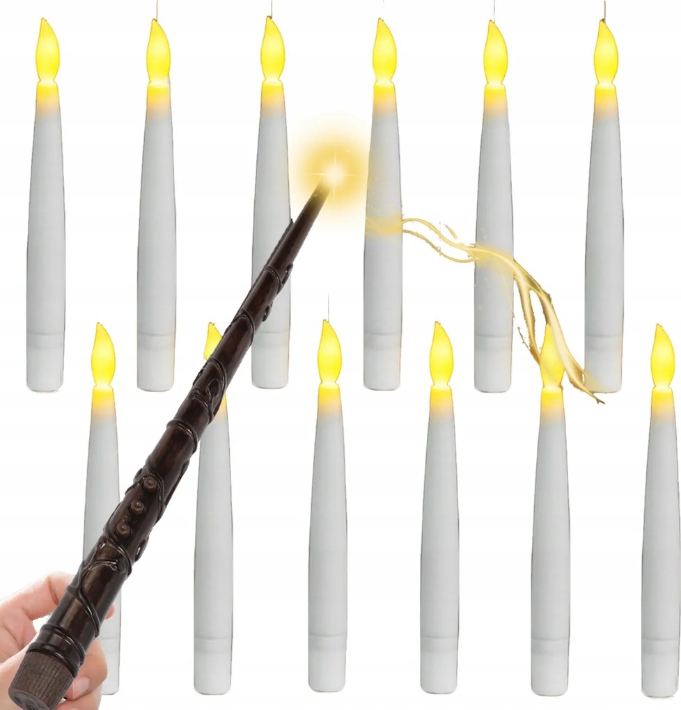Lampička S Plovoucí Svíčkou Led Dekorace Harry Potter Magic Wand 12 Ks