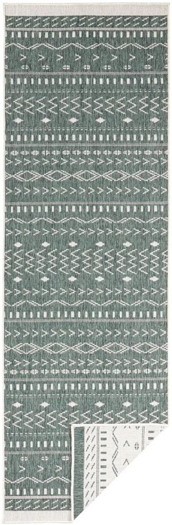 NORTHRUGS - Hanse Home koberce AKCE: 80x350 cm Kusový koberec Twin Supreme 103440 Kuba green creme – na ven i na doma - 80x350 cm