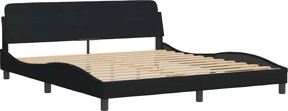 Rám postele bez matrace Hanko černý 180 x 200 cm textil 3310407
