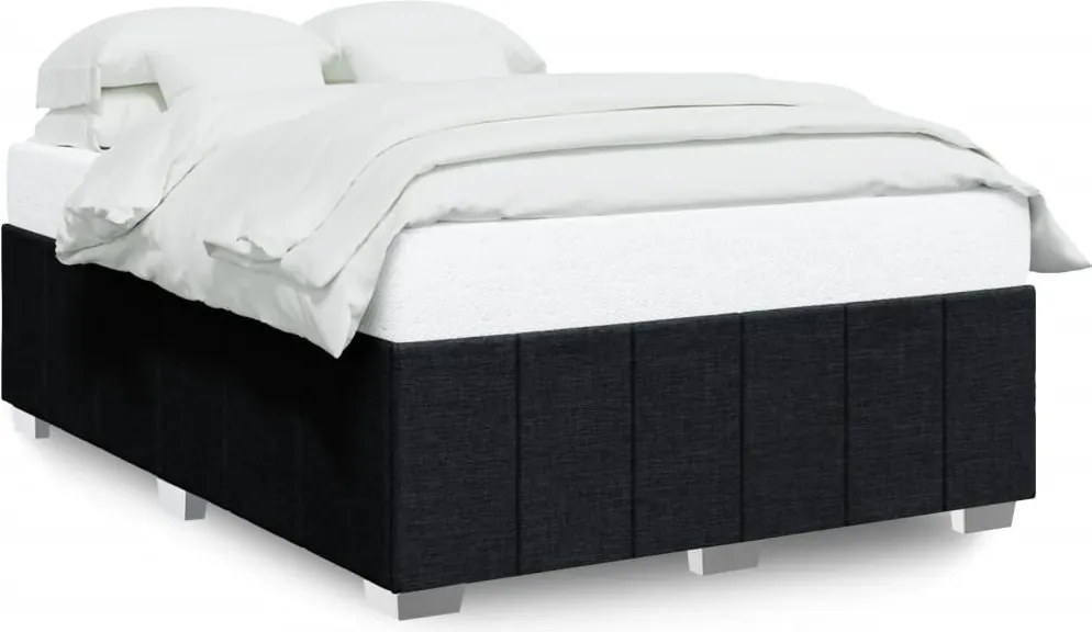 Rám postele bez matrace černý 160 x 200 cm textil 3284848