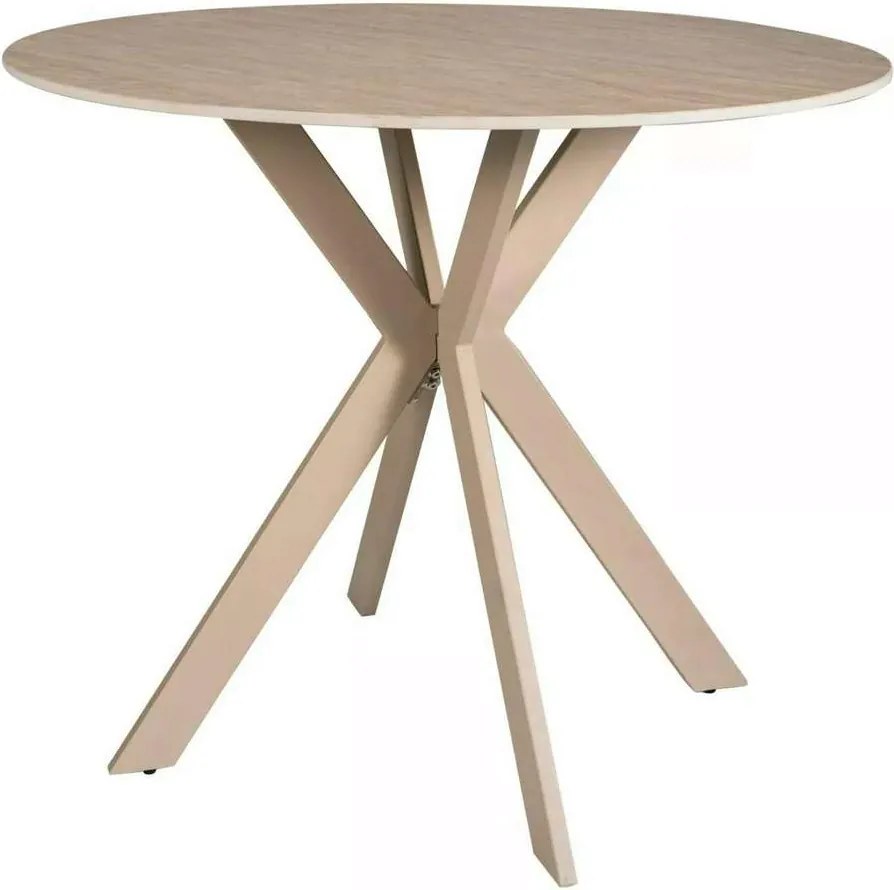 Jídelní stůl Talia 90 cm, kámen / krémová