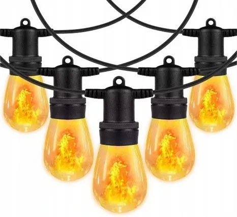 BERGE LED venkovní girlanda 15m - 15xLED Atmospheric Fire FLAME