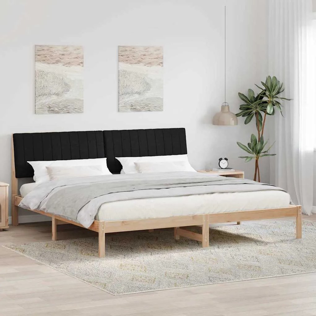 Rám postele s čelo Hnědá 200 x 200 cm Masivní borové dřevo 3394400