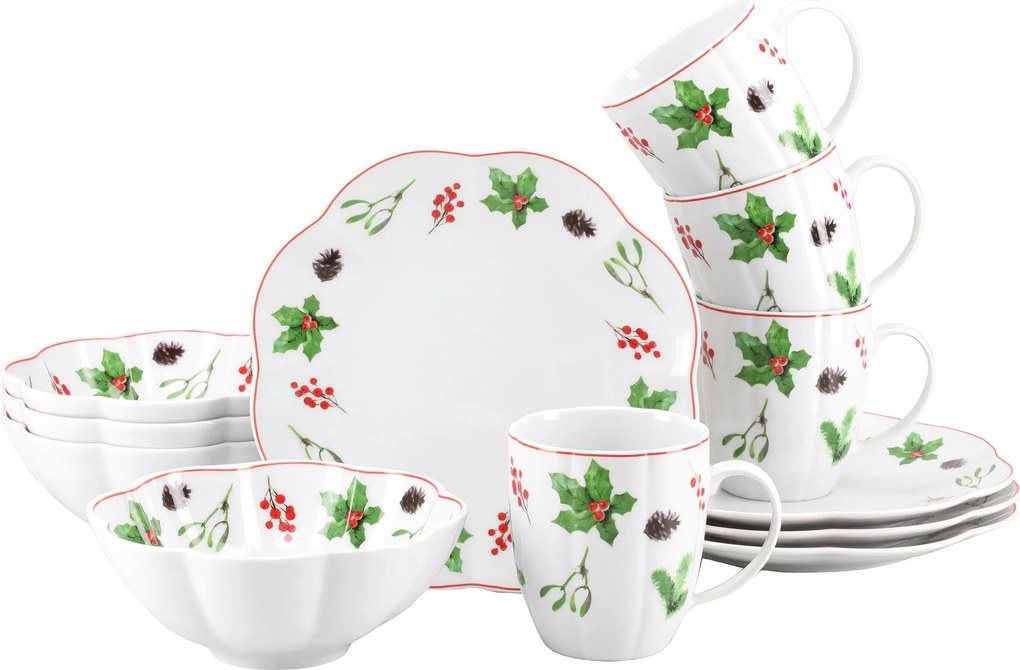 XXXLutz KÁVOVÁ SOUPRAVA Naomi Weihnachten 12dílné Creatable - Kávové servisy - 007768082701