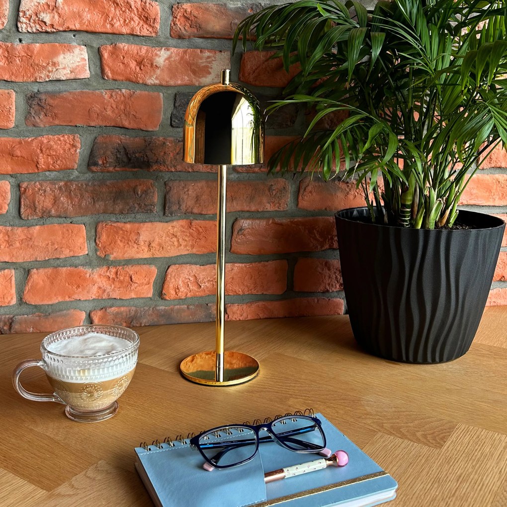 Toolight Toolight, bezdrátová noční USB lampa APP1357-T, zlatá matná, OSW-08620