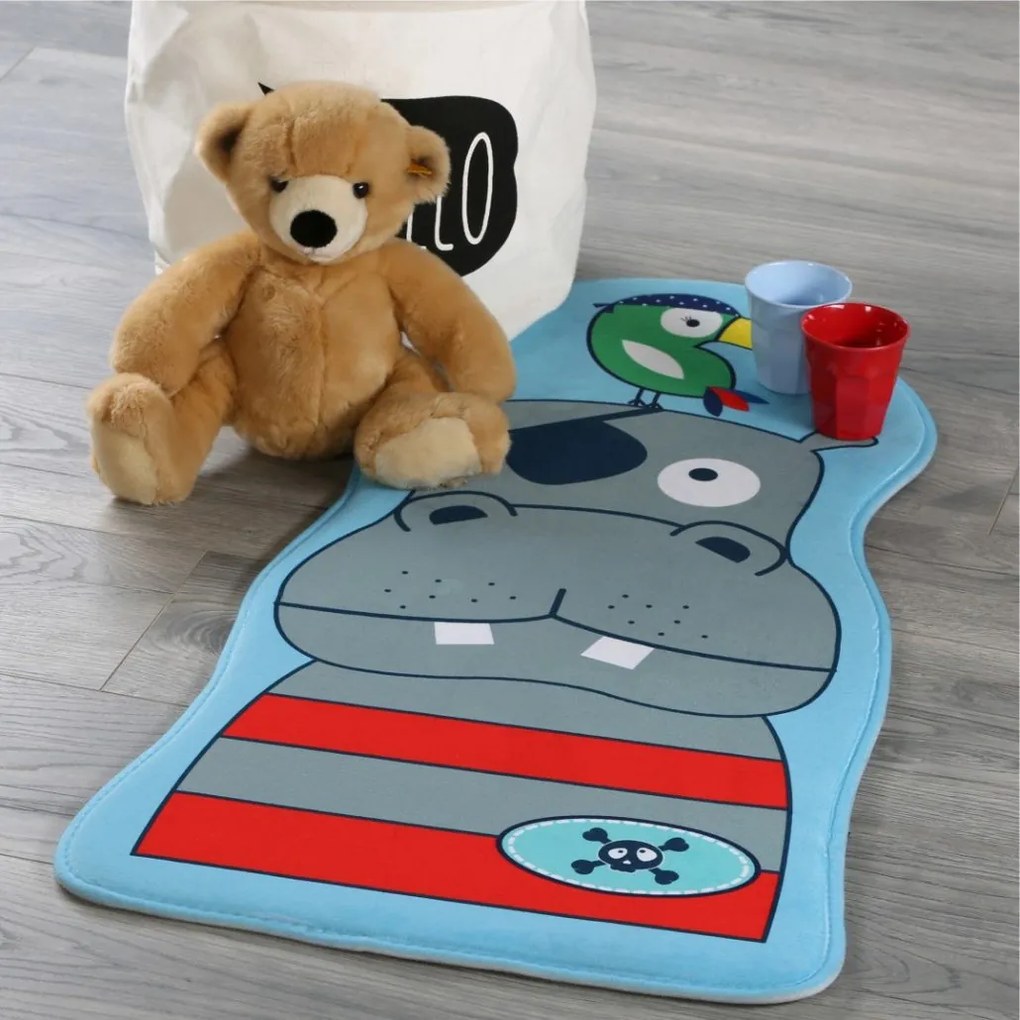 Obsession, Dětský kusový koberec Mila kids 143 hippo, 60x80, vícebarevná, dětský pokoj