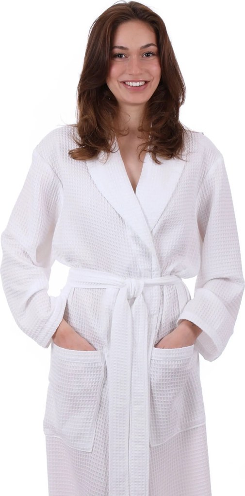 Unisex vaflový župan Vestis Saimaa bílá - XXL