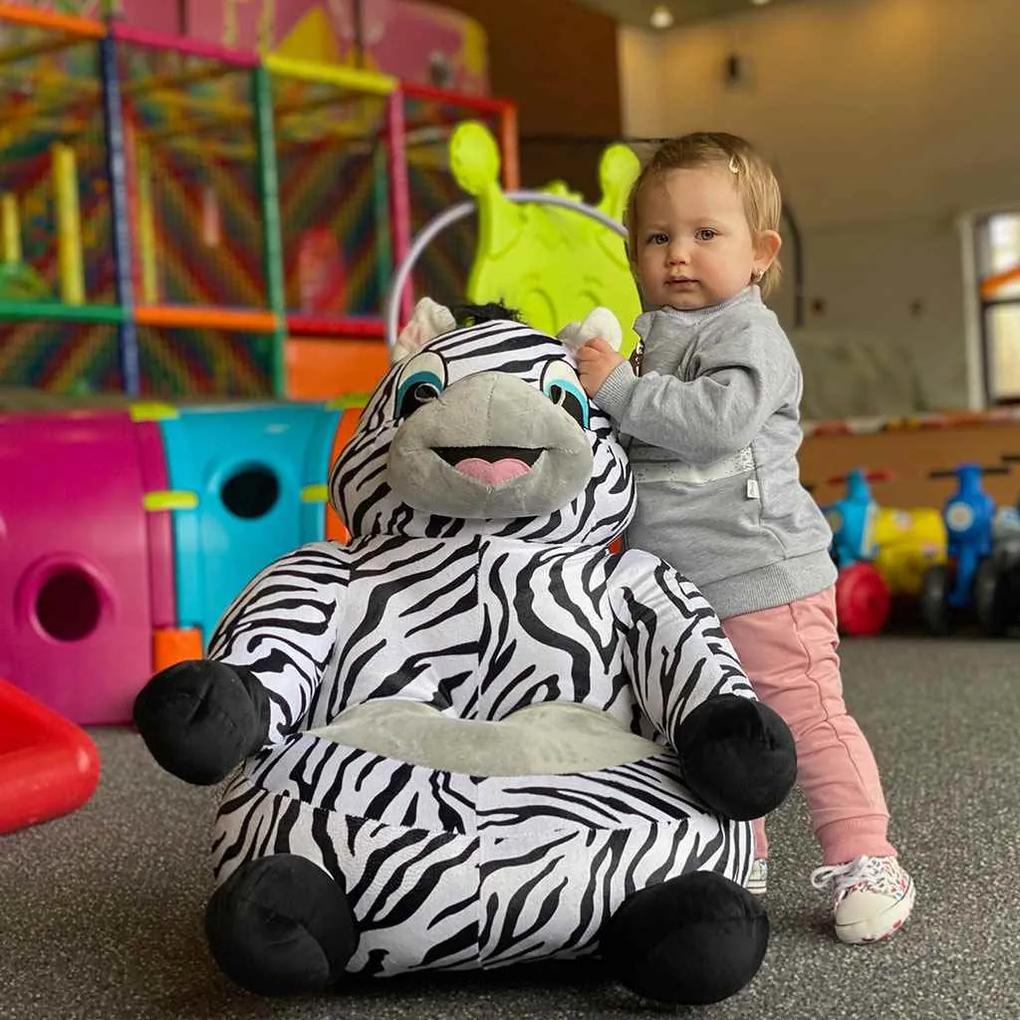 NEW BABY dětské křesílko Zebra bílá