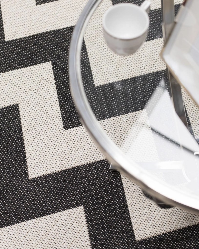 Koberec Modern Chevron black/beige 160x230cm