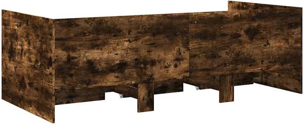 Válenda se zásuvkami bez matrace kouřový dub 90 x 190 cm 3280829