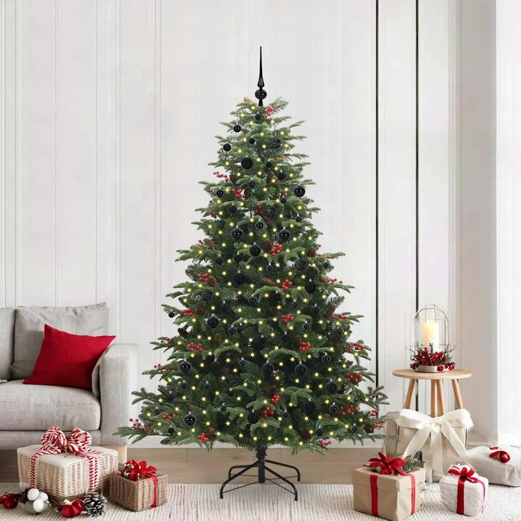 Umělý vánoční stromeček Zelená 210 cm PVC, kov a plast 3395560