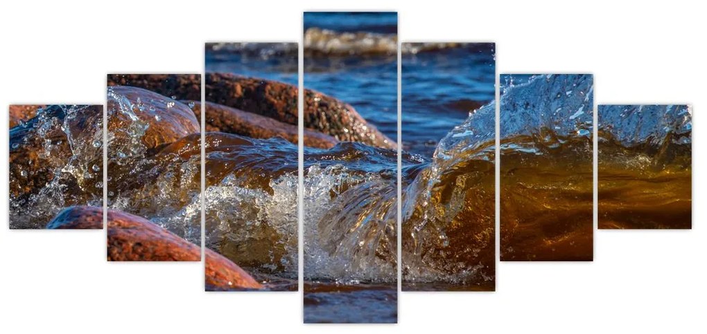 Detailní obraz - voda mezi kameny (210x100 cm)