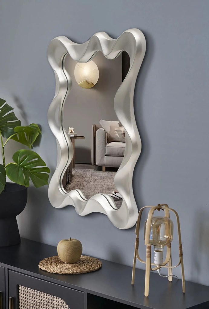 Nástěnné zrcadlo DECO stříbrné