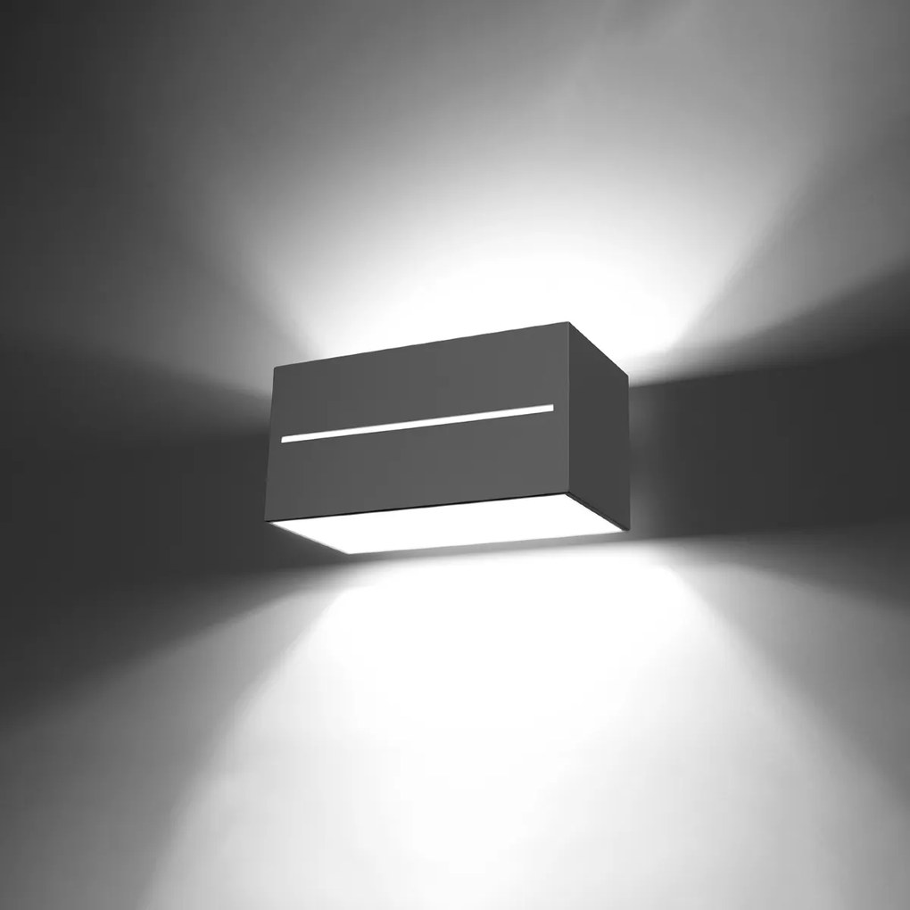 Sollux Lighting Nástěnné svítidlo LOBO MAXI šedé