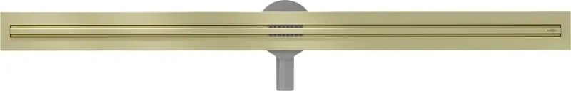 Mexen Flat 360° Slim otočný liniový odtok 120 cm, zlatý kartáčovaný - 1A41120