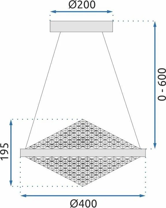 Toolight - Křišťálová závěsná lampa APP774-1CP + dálkové ovládání, chromová, OSW-05025
