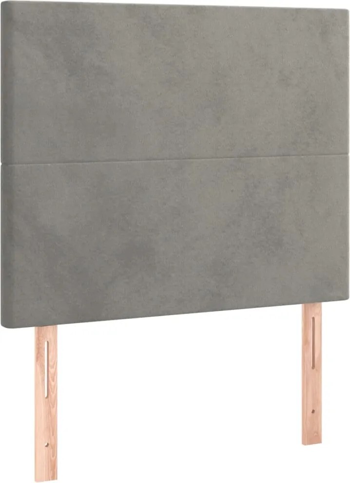 Box spring postel s matrací světle šedá 120 x 200 cm samet 3137713