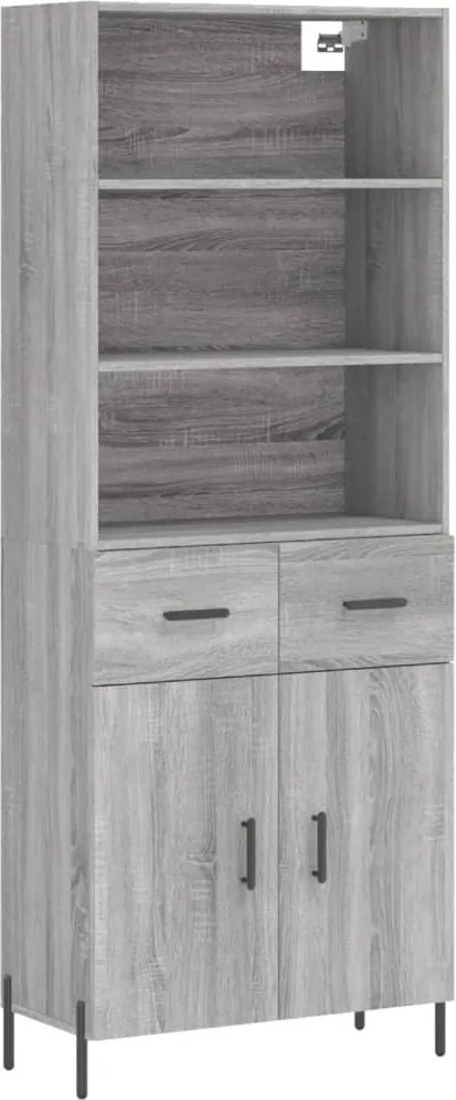 Skříň highboard šedá sonoma 69,5 x 34 x 180 cm kompozitní dřevo 3200527